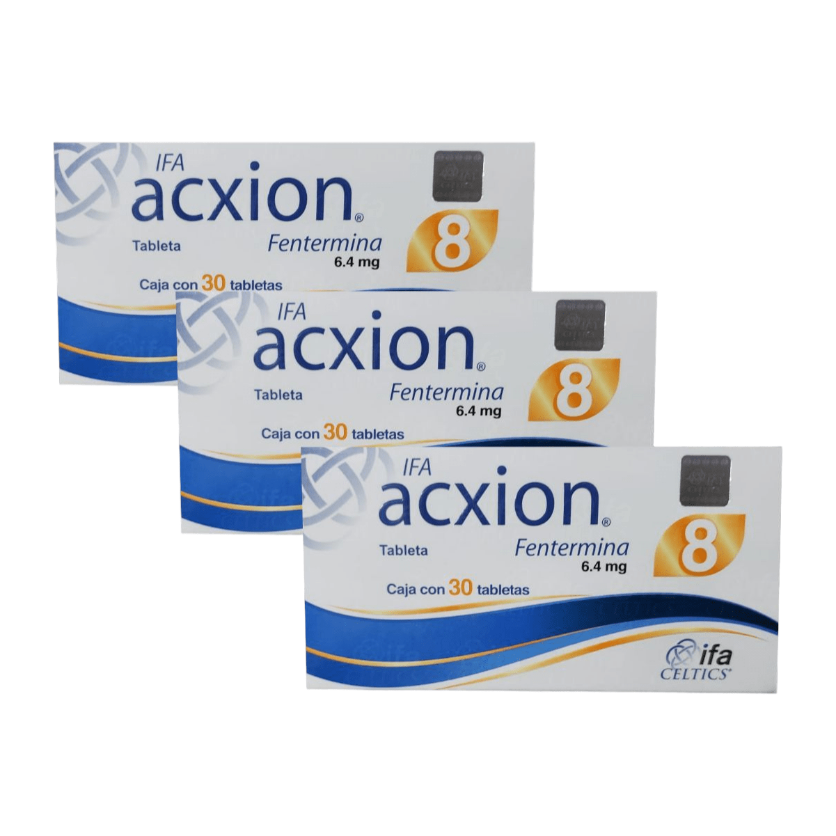 3 Pack Acxion 8 6.4 mg - Ana Monterrey