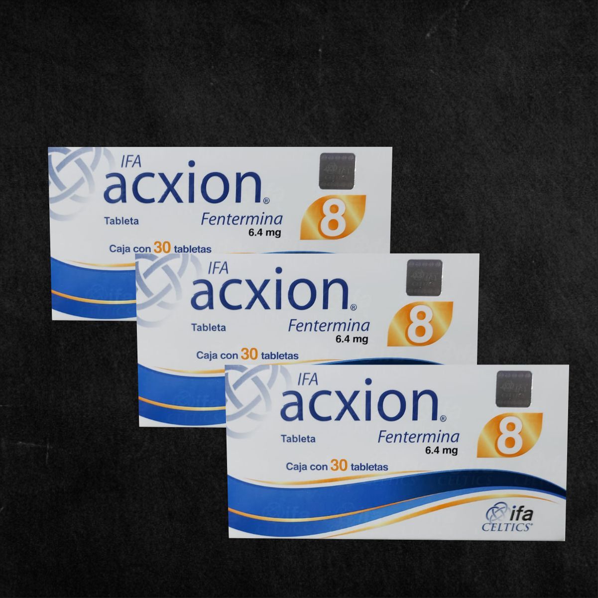 3 Pack Acxion 8 6.4 mg - Ana Monterrey