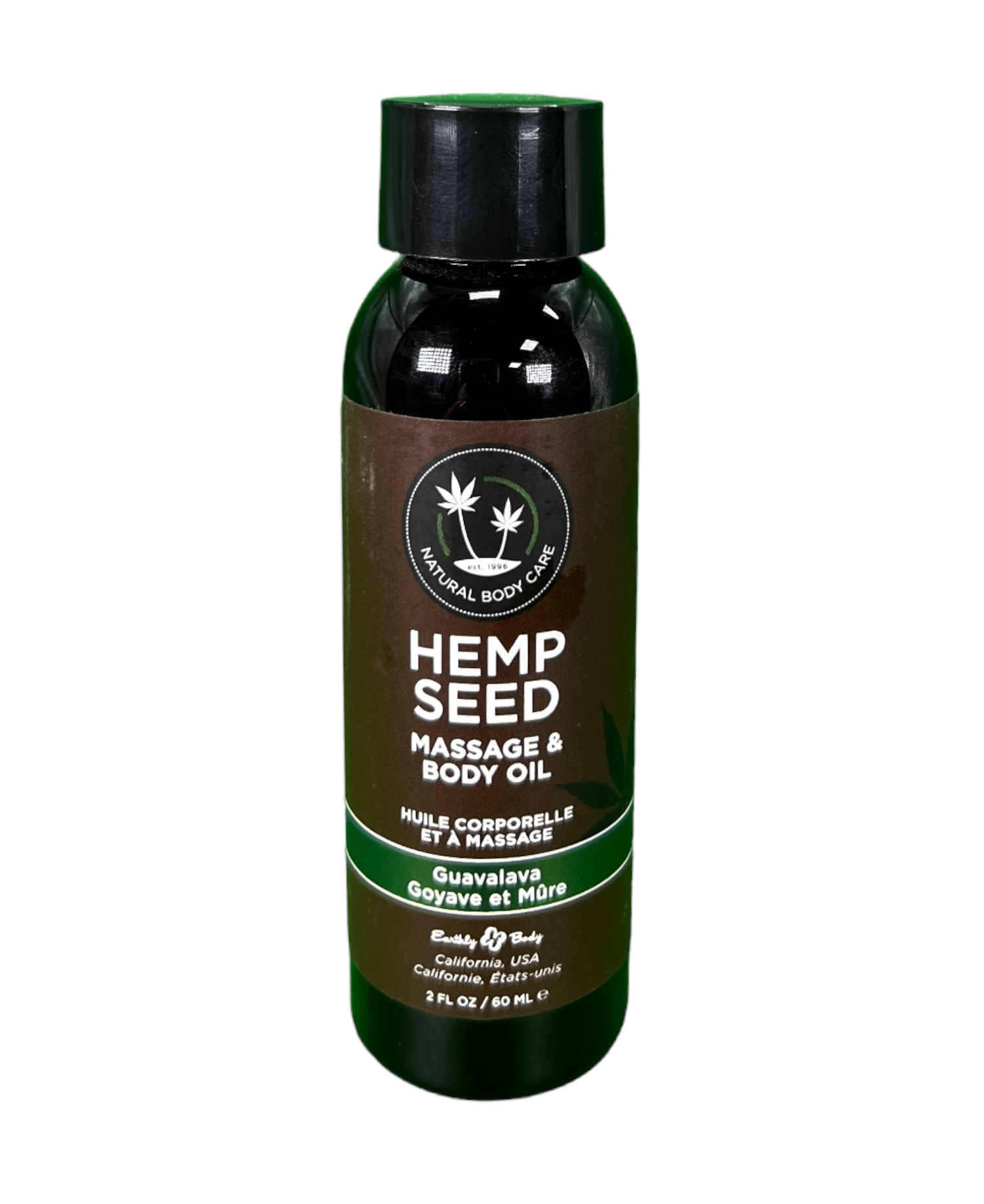 Earthly Body Hemp Seed Massage and Body Oil Guavalava 2 fl OZ 60 ml ...