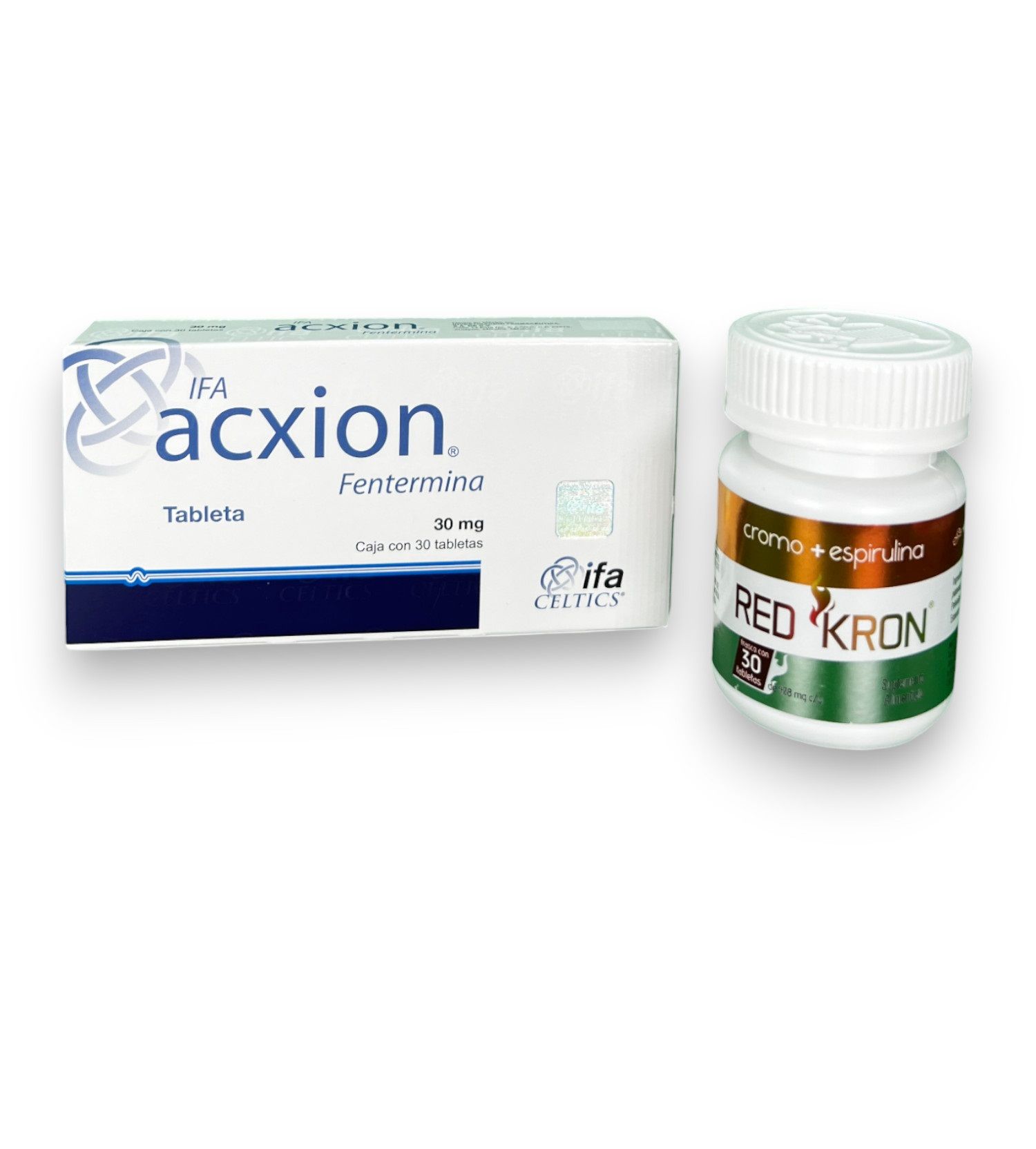 Acxion 30mg y Red Kron 30 Tabletas - Ana Monterrey