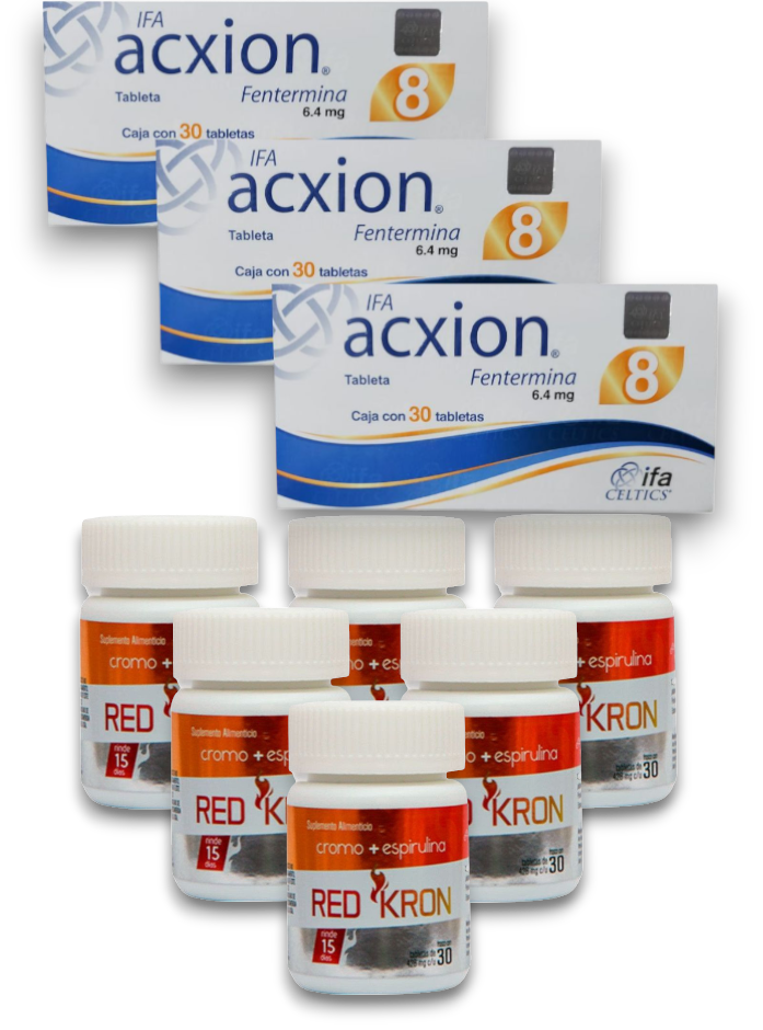 Premium Acxion 8 y Red Kron 30 tabletas - Ana Monterrey