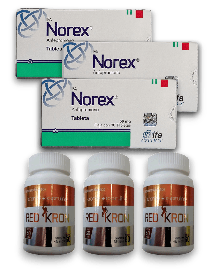 Premium Norex 50mg y Red Kron 30 tabletas - Ana Monterrey