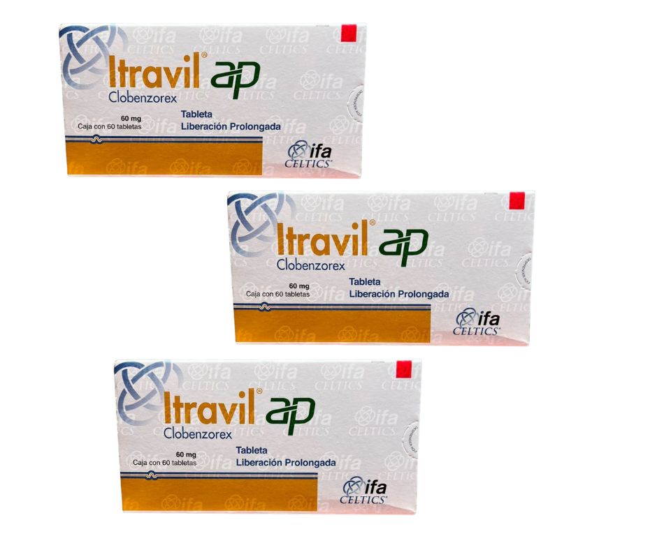 3 Pack Itravil ap 60 mg 60 tabletas - Ana Monterrey